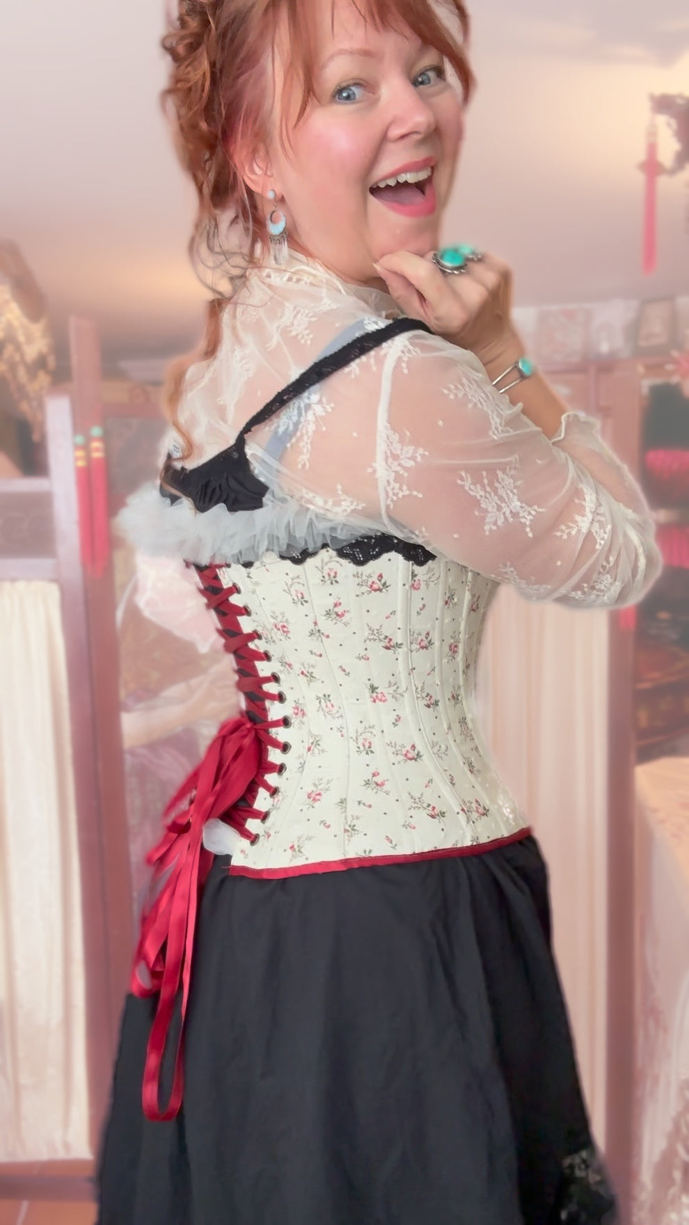 The Rose Victorian: The Corset that Blossoms Twice – Lace Embrace Atelier